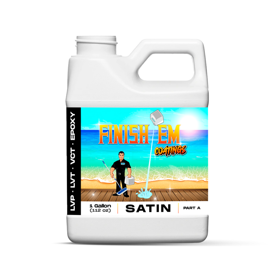Finish Em SATIN Coating for LVP, LVT, VCT, Epoxy, Rubber & Laminate ...
